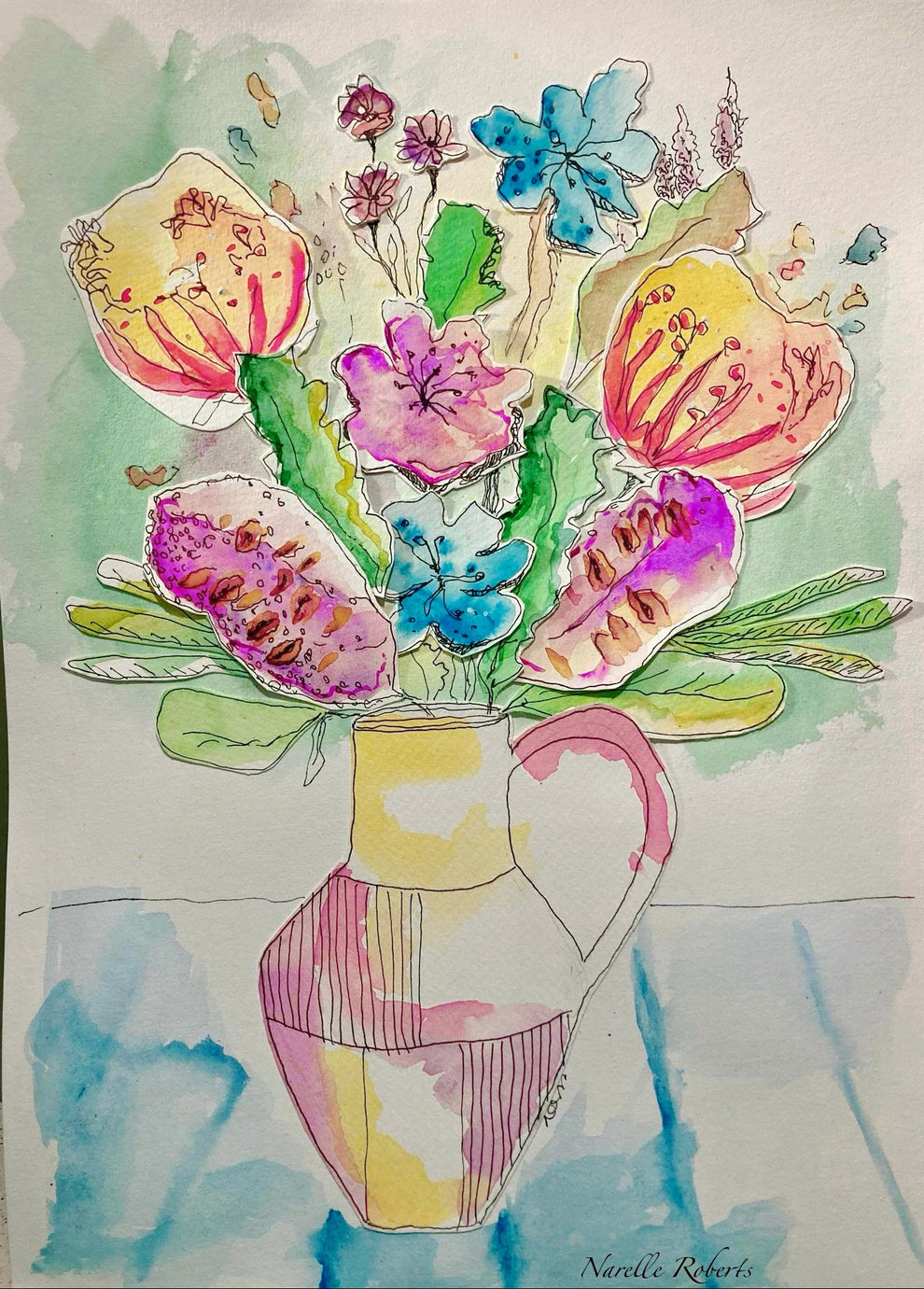 Emerald Watercolour Collage Workshop - 2nd March – The Collective ...